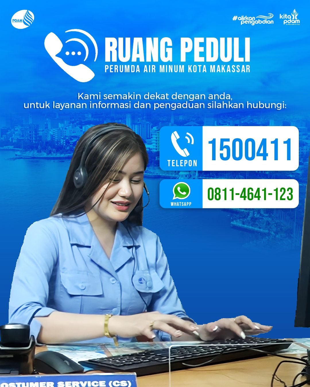 Permudah Pelanggan Dapatkan Informasi, PDAM Makassar Buka Ruang Peduli ...